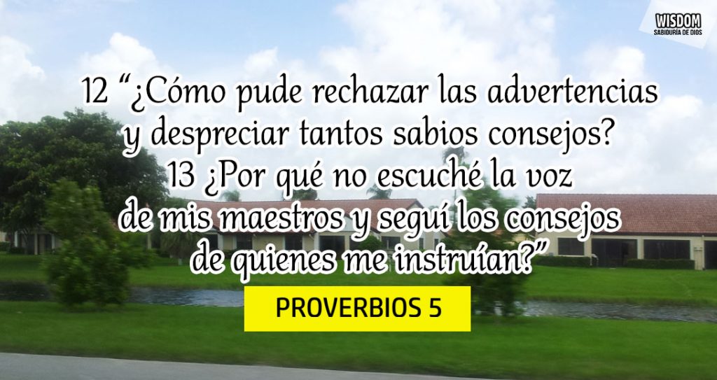 Proverbios Capítulo 5 - Mosqueteros de Yehovah