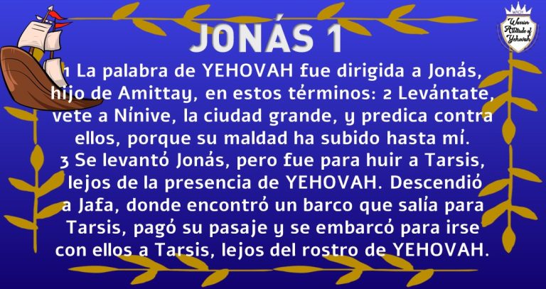 Jonás Capítulo 1 - Mosqueteros de Yehovah
